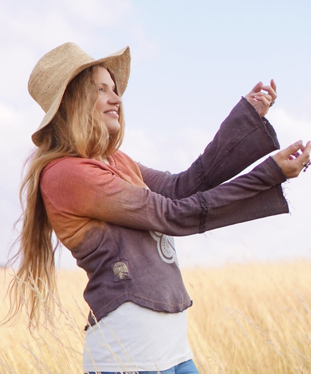 Raglan Hemp Jumper - Valley Sundown – Oak’n Ivy Art